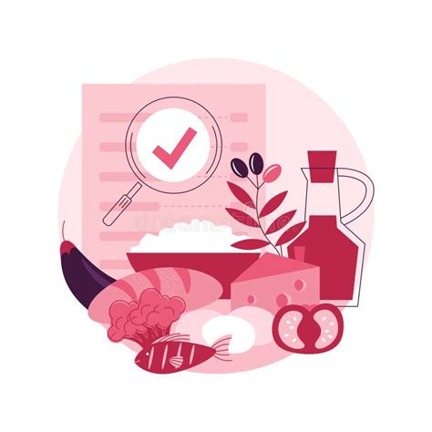 Food Nutritional Quality Abstract Concept Vector Illustration Stock