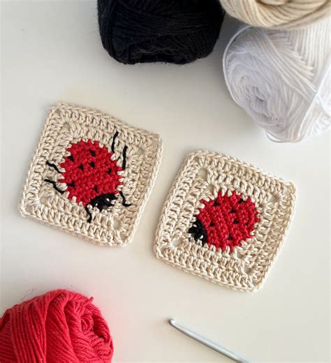 Ravelry The Ladybug Square Pattern By Violidk