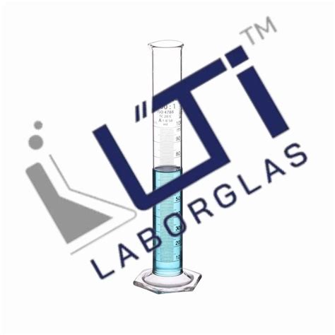 3760 Clear Glass Measuring Cylinder With Hexagonal Base Class A