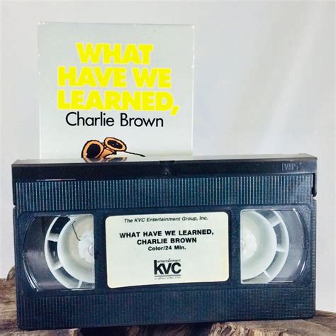 What Have We Learned Charlie Brown Vintage Peanuts Vhs Etsy