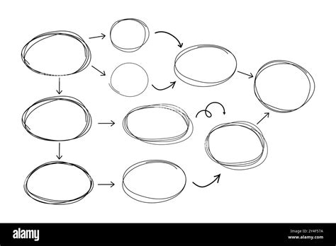 Mind Map Infographic Diagram Doodle Line Free Hand Drawing Idea Scheme