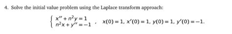 Solved 4 Solve The Initial Value Problem Using The Laplace