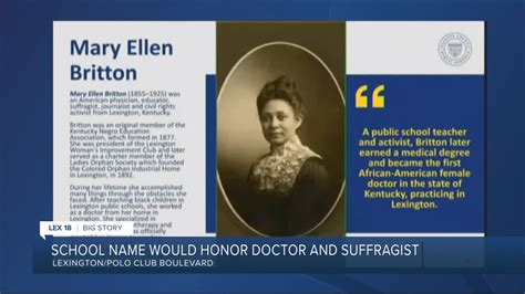 Who Was Mary E Britton Proposed Namesake For New Fcps School