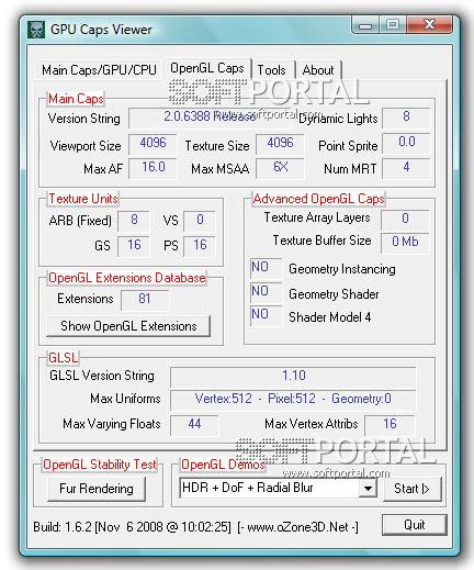 GPU Caps Viewer скачать бесплатно GPU Caps Viewer 1 64 0 0