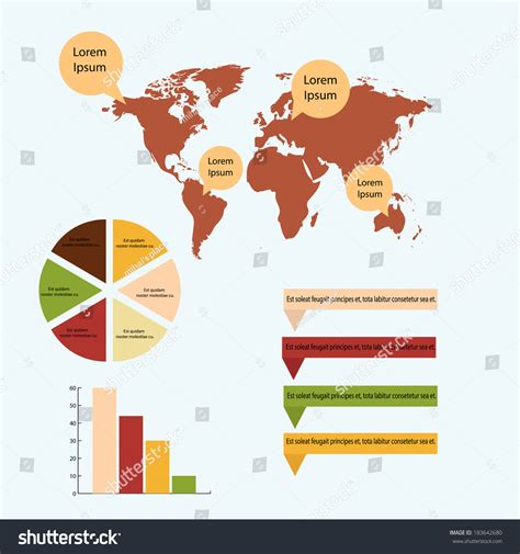 Modern Statistics Infographic Elements Illustration Vector Stock Vector Royalty Free