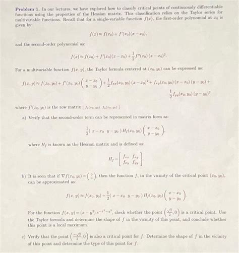 Solved Problem 1 In Our Lectures We Have Explored How To Chegg