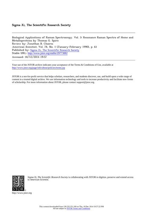 Pdf Biological Applications Of Raman Spectroscopy Vol 3 Resonance