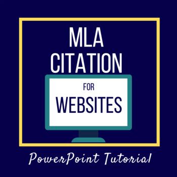 MLA Citation Tutorial How To Cite Websites PowerPoint Presentation