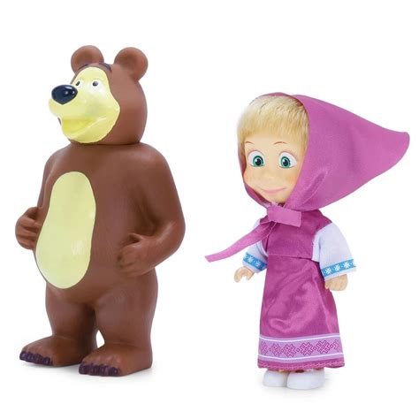Simba Masha And The Bear Doll 12cm Bear 16cm Multicolour 3y