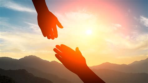 Hand Reaching Down Silhouette