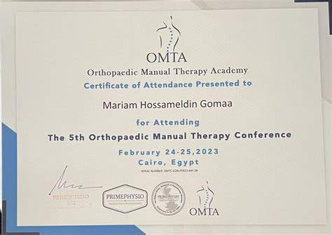 Mariam Hossam On Linkedin Attended My Very First Conference The 5th Orthopedic Manual Therapy