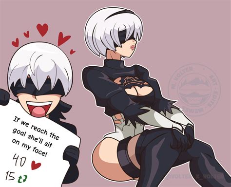 Rule 34 Blindfold Nier Automata Nier Series Open Mouth Sitting On