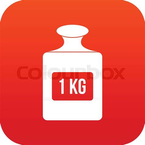 One Kilogram Weight Pattern Simple Style Stock Vector Colourbox