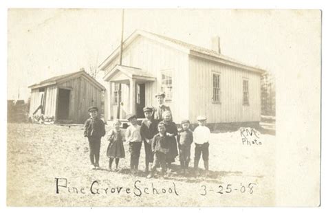 Pine Grove School 1908 Rm Rppc One Room Schoolhouse Ebay