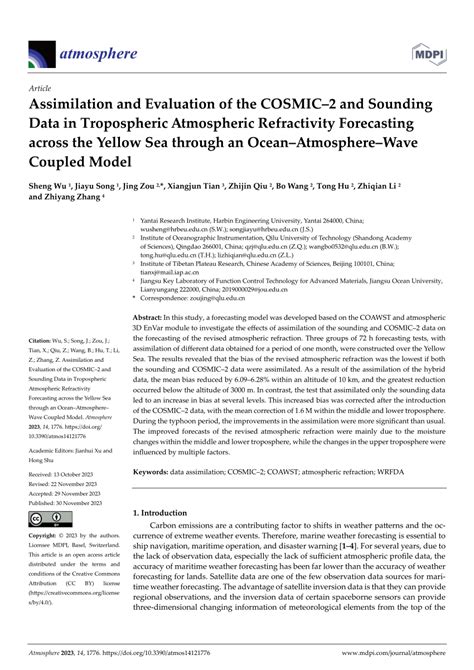 Pdf Assimilation And Evaluation Of The Cosmic2 And Sounding Data In