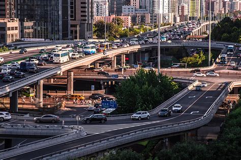 Beautiful Urban Overpass Scenery Background Overpass Viaduct The