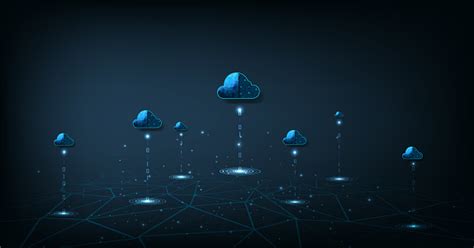 แนวคิดของเทคโนโลยีคลาวด์คอมพิวติ้งบนเครือข่ายข้อมูล ภาพประกอบสต็อก ดาวน์โหลดรูปภาพตอนนี้ Istock