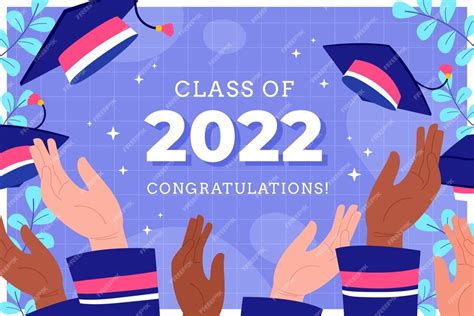 Ручной обращается класс 2022 года фон Бесплатно векторы