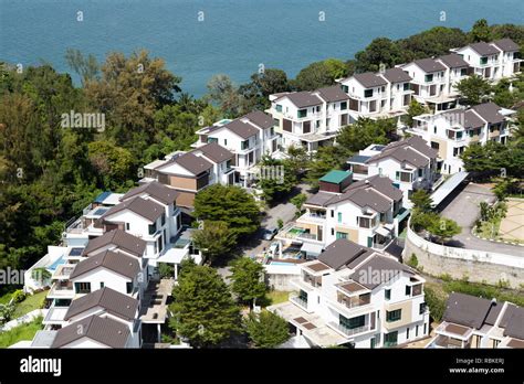 Above View Of A Semi Detached Housing Neighborhood Development Located