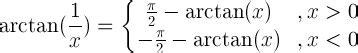 Arctan X Inverse Tangent Function