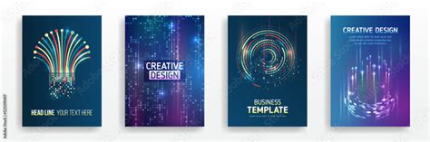 Science Cover Design For Business Presentation Hi Tech Brochure Flyer Template Technology