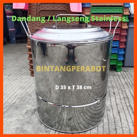 Jual STAINLESS Dandang Langseng Panci No 30 32 35 Cm Panci Langseng