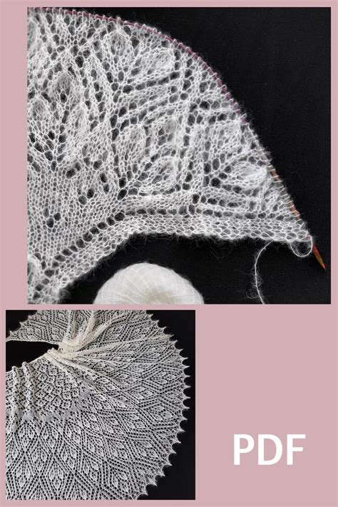 Ажурная вязаная шаль Ароматная Инструкция по вязанию спицами Вязание Вязание одним крючком Пряжа