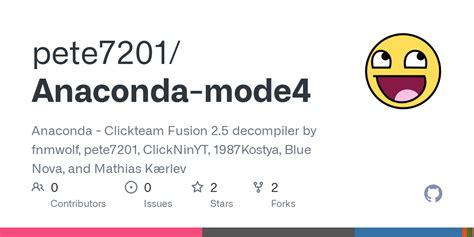 GitHub Pete7201 Anaconda Mode4 Anaconda Clickteam Fusion 2 5