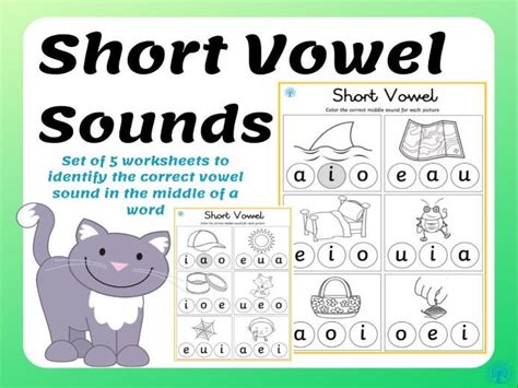 Find And Colour Short Vowel Sounds Teaching Resources