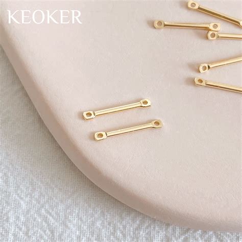 Keoker 14k Gold Filled 15mm Stick Connectors 10 Pcs
