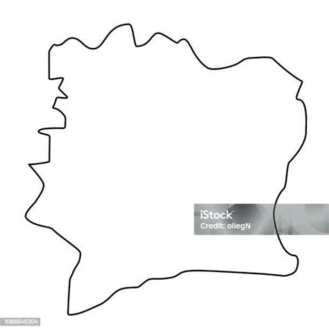 コートジボワールの地図 概要しますコート コートジボワール ベクトル図の地図のシルエット アフリカのベクターアート素材や画像を多数ご用意