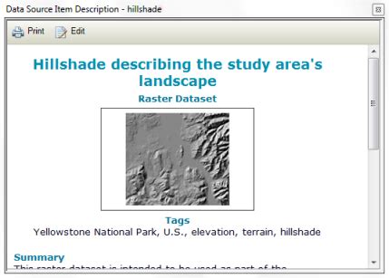 Viewing Metadata From The Table Of Contentsarcmap Documentation