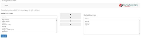Country Restrictions Whmcs Marketplace