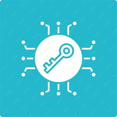 Iconos De Encriptación De Claves Vector Premium