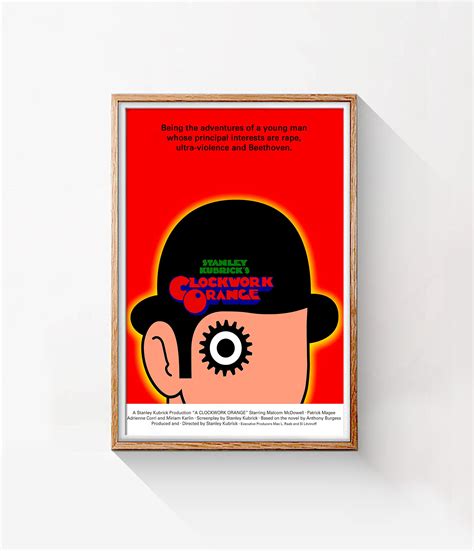 Poster A Clockwork Orange 1971 Dystopian Crime Film Original Poster