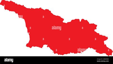 RED CMYK Color Map Of GEORGIA Stock Vector Image Art Alamy