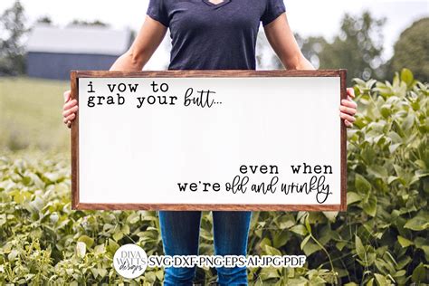 I Vow To Grab Your Butt Even When Were Old And Wrinkly Svg Funny Fa