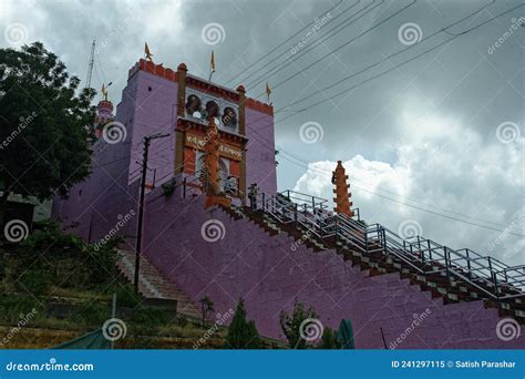High And Lofty Staircase Of Matsyodari Devi Goddesstemple At Ambad Jalna Editorial Image Image