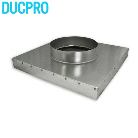 Square Plenum Box For Universal Connection Of Ceiling Diffusers