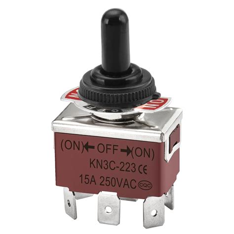 Heschen Metal Toggle Switch DPDT Momentary 3 Position ON Off ON