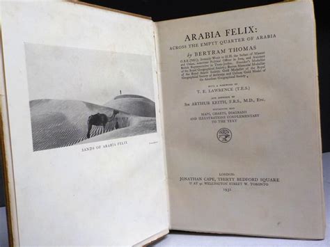 Arabia Felix By Bertram Thomas Very Good Hardcover 1932 Sn Books Ltd