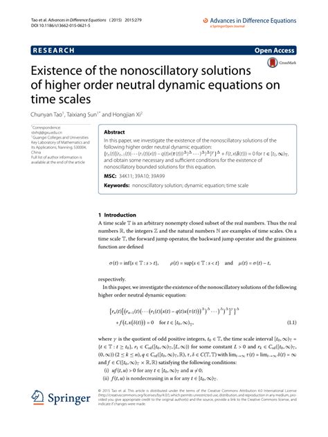 Pdf Existence Of The Nonoscillatory Solutions Of Higher Order Neutral