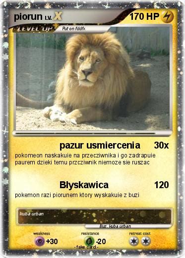 Pokémon piorun 4 4 pazur usmiercenia Twoja własna karta pokemon