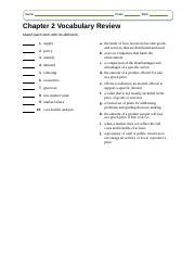 Chapter Vocabulary Review Doc Name Class Date Chapter Vocabulary Review Match Each Term