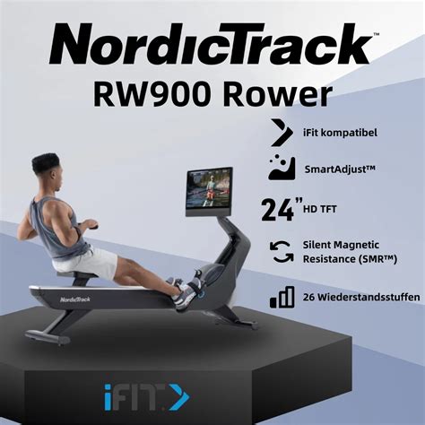 Nordictrack Rw900 Rudergerät 26 Widerstandsstufen 24″ Touchscreen And Ifit