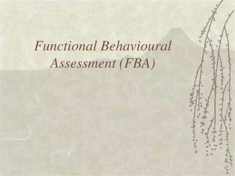 Ppt Functional Behavioural Assessment Fba Powerpoint Presentation