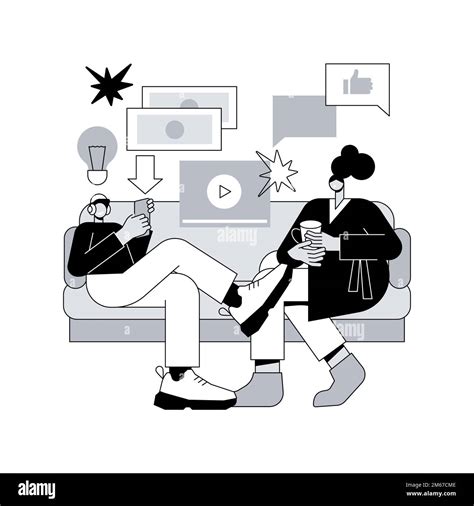 Millennials Abstract Concept Vector Illustration Generation Y Digital