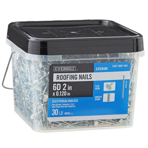 Everbilt 2 In X 6d Electro Galvanized Non Collated Roofing Nails 30