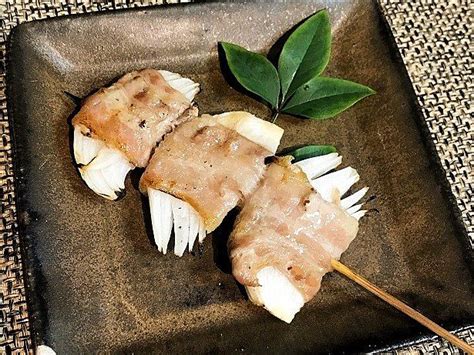 新玉ねぎの豚巻き串焼き クラシル レシピや暮らしのアイデアをご紹介