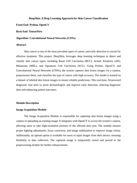 Deepskin A Deep Learning Approach For Skin Cancer Classification Opencv Pdf Skin Cancer